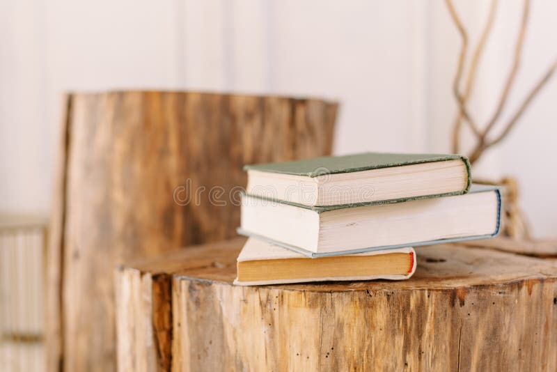 Book on a Bedside Table Made of Wood Stock Photo - Image of pastel ...