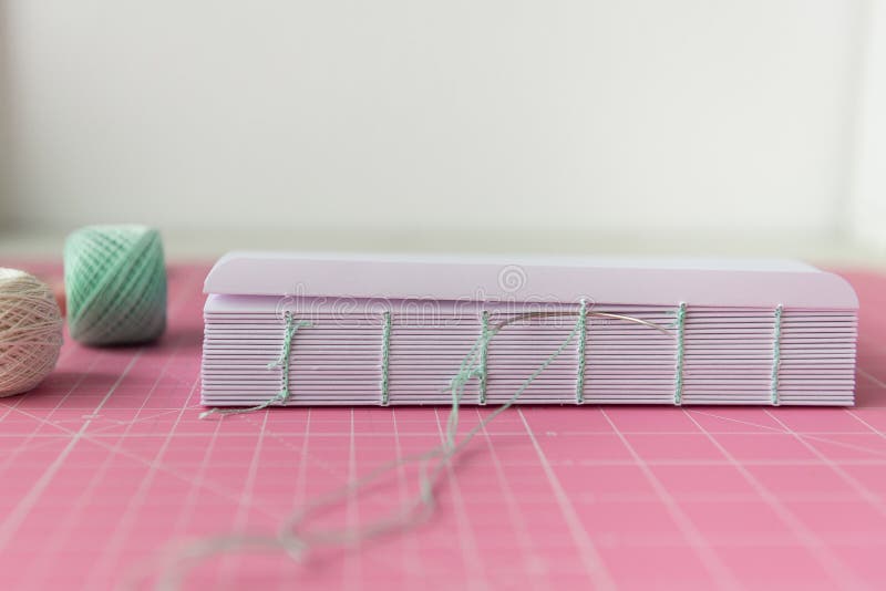 The Process of Coptic Binding. Book Binding. Thread and Pages. Copy ...