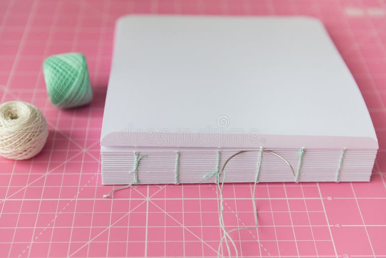 Book Binding. Thread and Pages. Handmade Coptic Binding. Paper Crafts ...