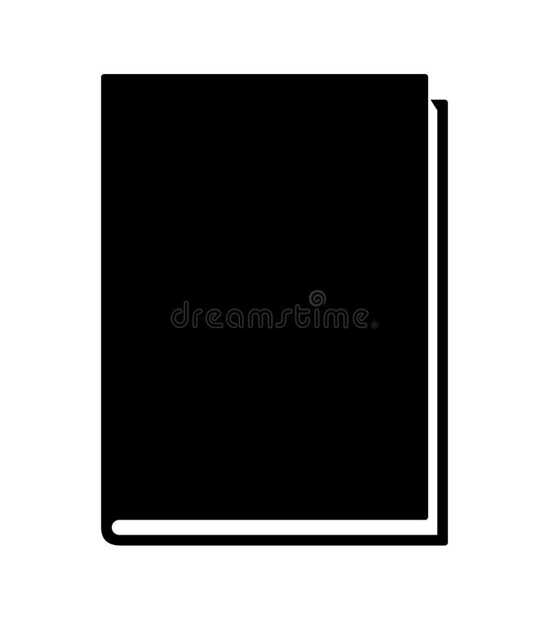Book - Black and White Vector Symbol Illustration of an Open Book ...