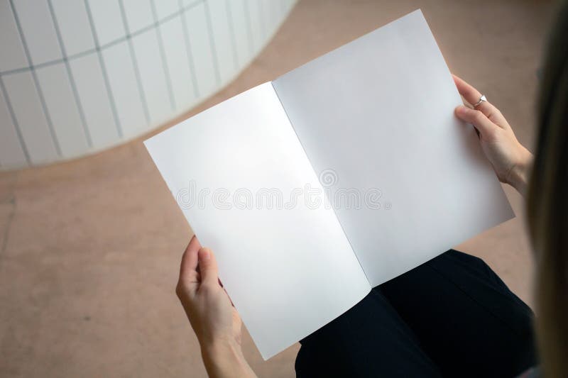 A Book with a Blank Empty Cover Mockup Template Stock Image - Image of ...