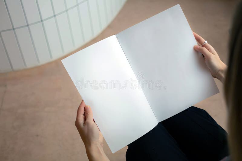 A Book with a Blank Empty Cover Mockup Template Stock Illustration ...