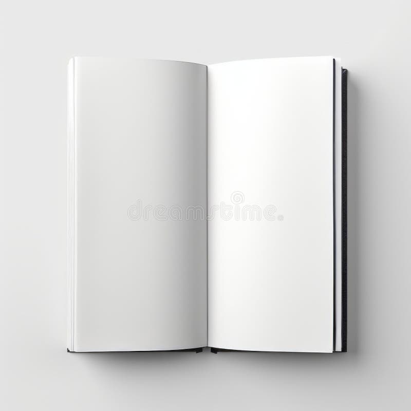 Ultra Realistic White Book on Grey Background Stock Illustration ...