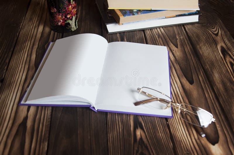 Book with blank pages stock image. Image of pile, stack - 77817919