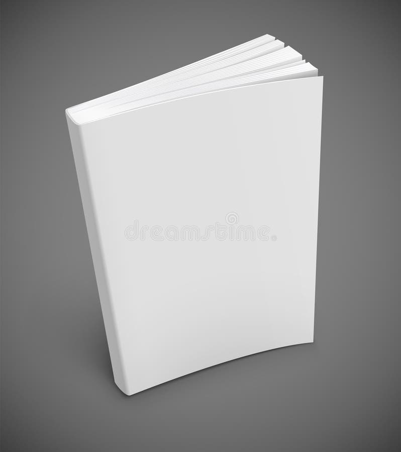 Book with Blank White Cover Stock Vector - Illustration of design ...