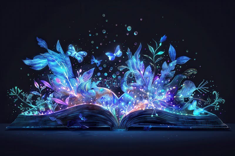 A Book with a Blue Cover and a Blue Background Stock Photo - Image of ...