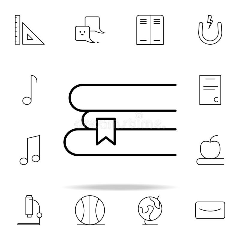 Book Bookmark Icon. School Icons Universal Set for Web and Mobile Stock ...