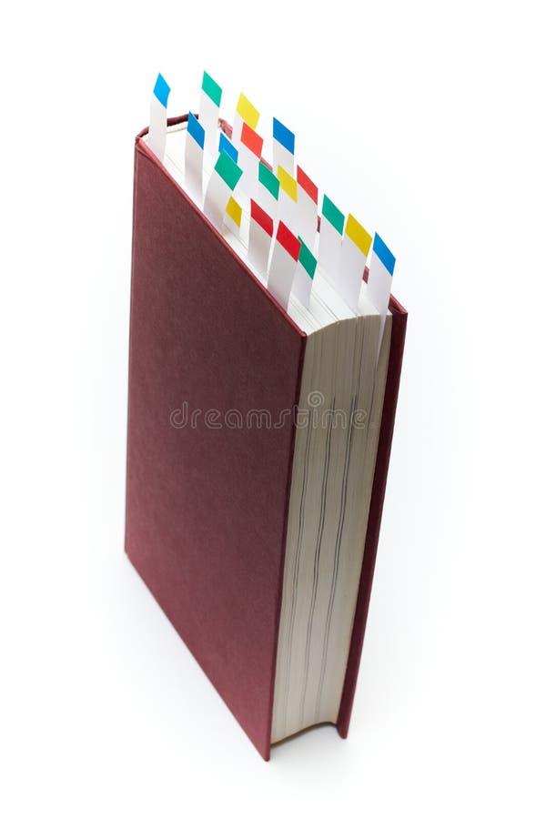 Book with bookmarks stock image. Image of yellow, background - 29555189