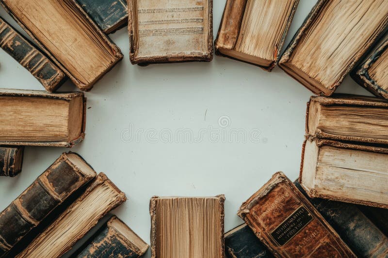 Book Borders Frame Publication Arrangements. Stock Image - Image of ...