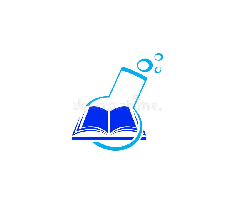 Book and Bottle Logo, Science Logo Stock Illustration - Illustration of ...