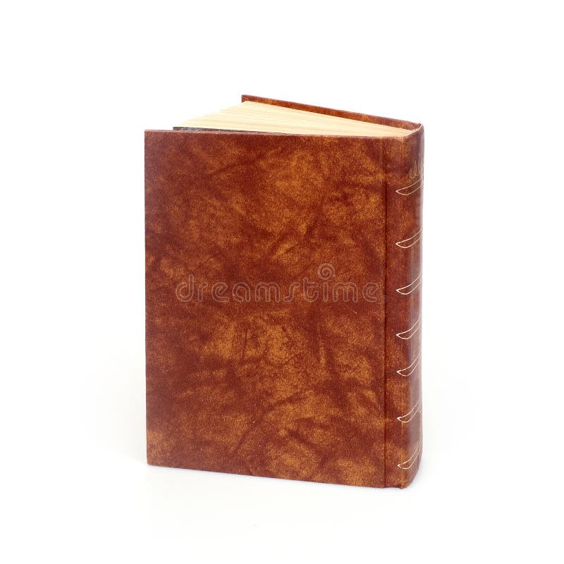 Book in Brown Cover Isolated on a White Background Stock Image - Image ...