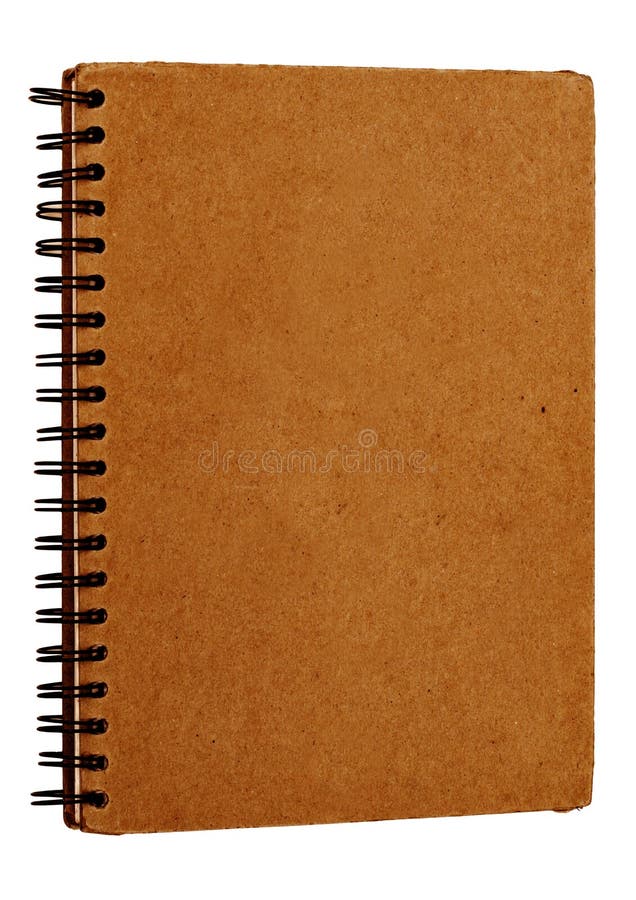 Plain Brown Note Book Cover Isolated On White Stock Image - Image of ...