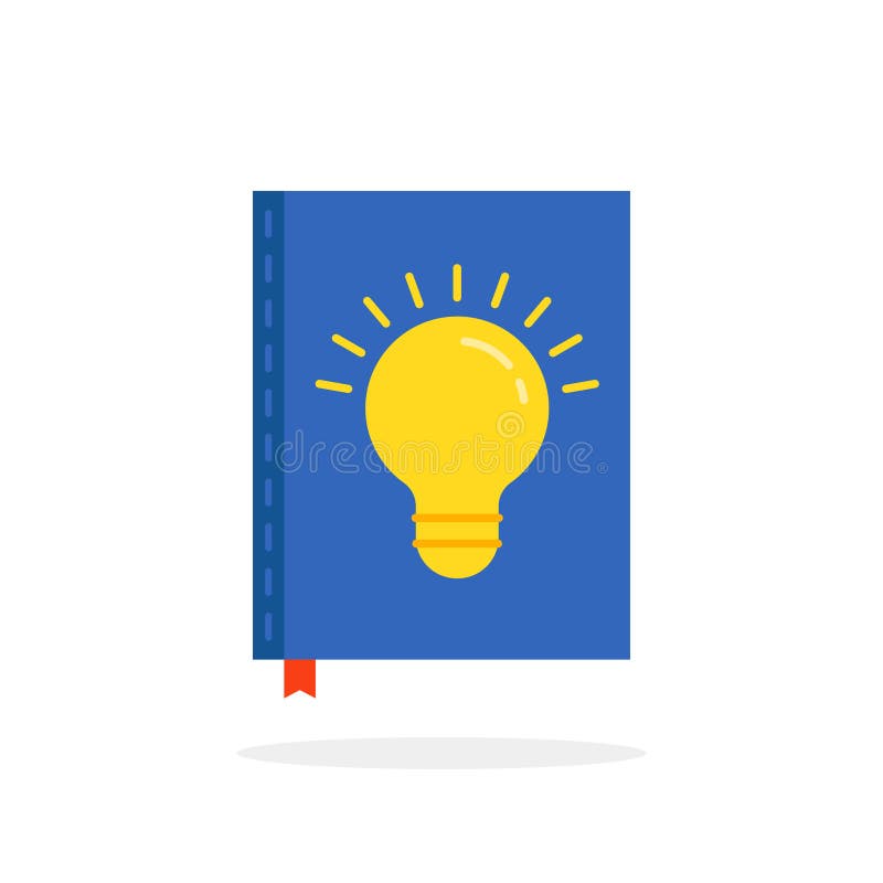Book with Bulb Like Knowledge or Education Stock Vector - Illustration ...