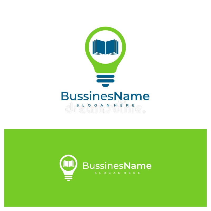 Book Bulb Logo Vector Template. Creative Bulb Logo Design Concepts ...