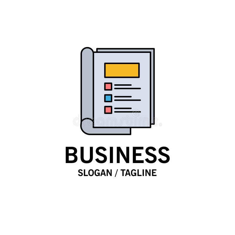 Book, Bundle, Layout, Report Business Logo Template. Flat Color Stock ...