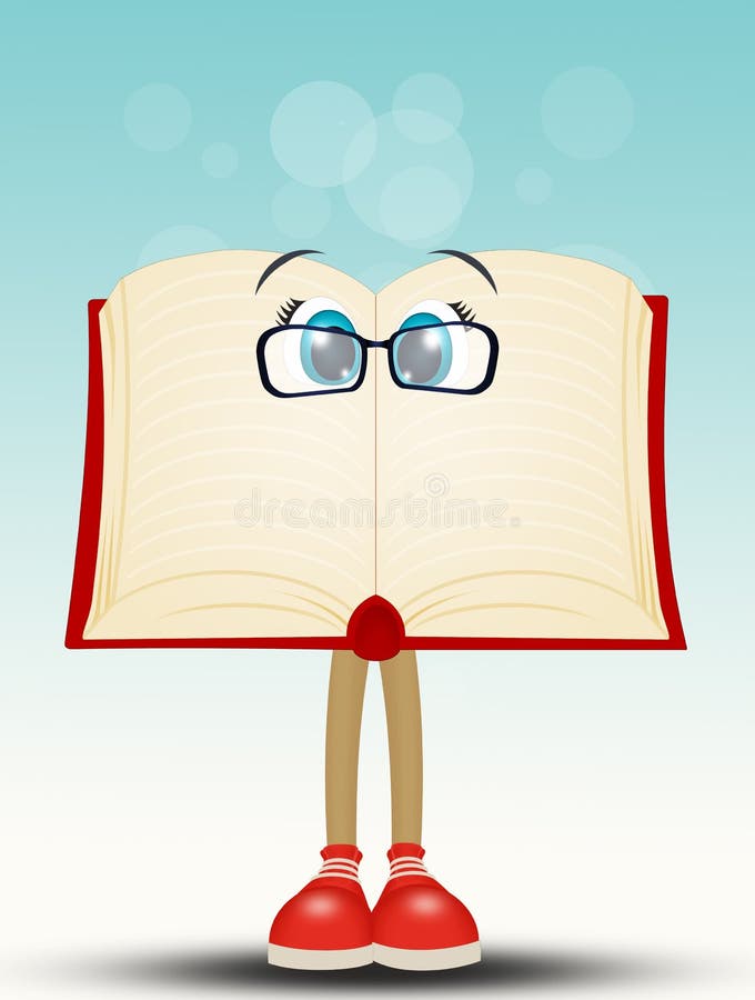 Illustration of Book Cartoon Stock Illustration - Illustration of ...