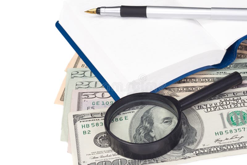 Book and cash of dollars stock photo. Image of business - 15105722