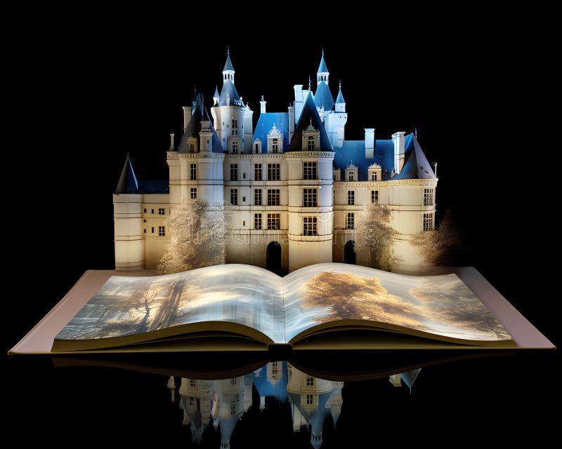 Book with a Castle on it. Generative AI Stock Illustration ...