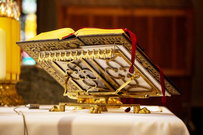 Book of the Catholic Priest on the Holy Mass Stock Image - Image of ...