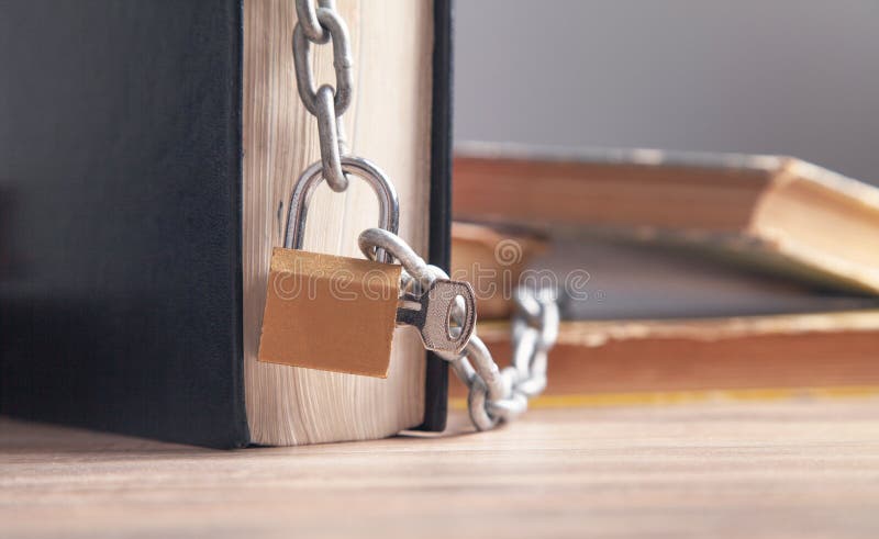 Padlock and Book. Information Security Stock Image - Image of education ...