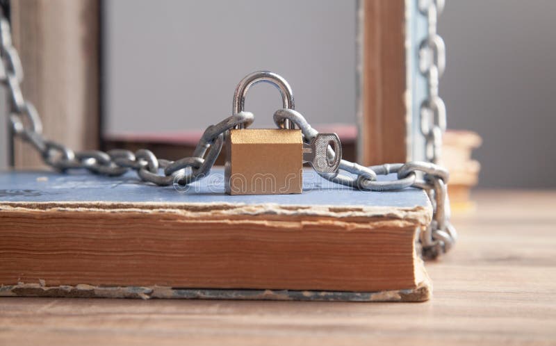 Padlock and Book. Information Security Stock Image - Image of education ...