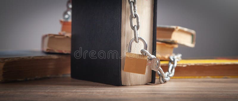 Padlock and Book. Information Security Stock Image - Image of education ...
