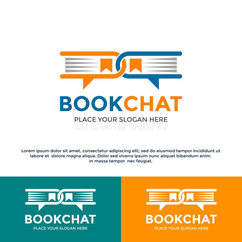 Book Chat Vector Logo Template Stock Vector - Illustration of ...