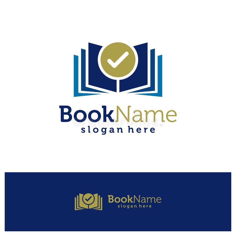 Book with Check Mark Logo Accounting Analytic Vector Design Template ...