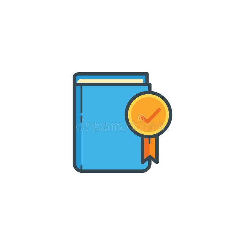 Book with Check Mark Icon. Vector Illustration Decorative Design Stock ...