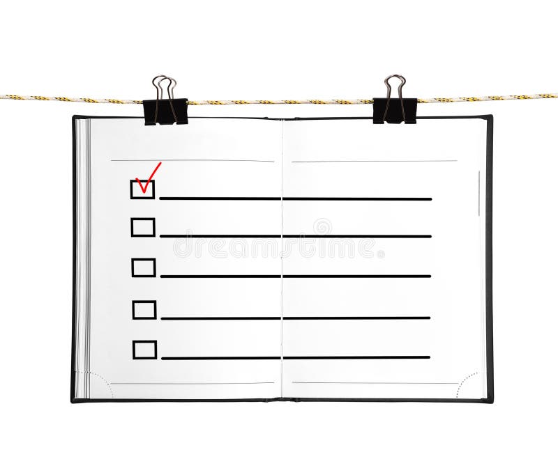 Book with checkbox stock photo. Image of checkbox, notebook - 32276198