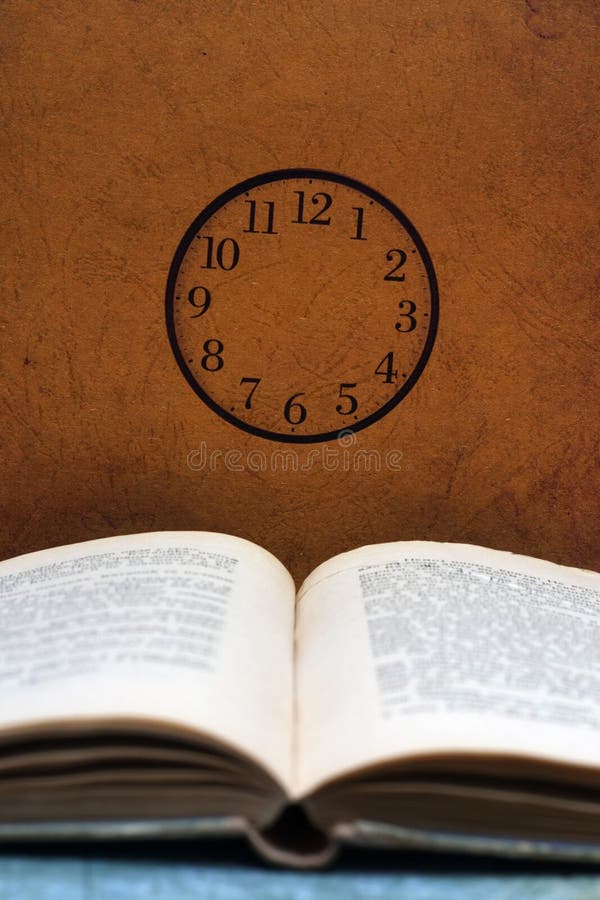 Book and clock stock image. Image of reminder, black - 31636933