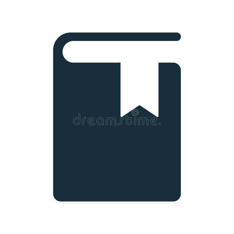 Book Closed with Bookmark Icon Stock Illustration - Illustration of ...