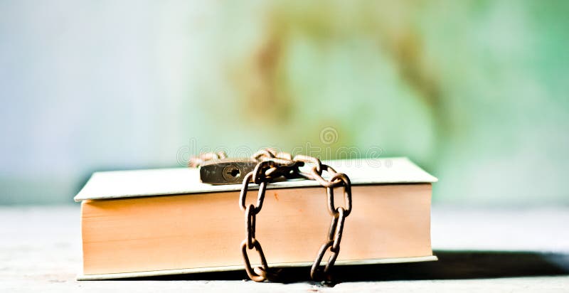 A Book Closed by a Chain and a Lock Stock Image - Image of koran ...