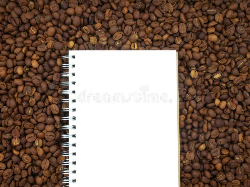 Coffee Beans and Ripped Paper Background. Copyspace for Your Text Stock ...