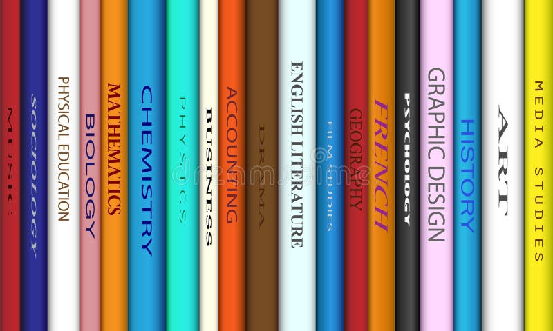 Book College Courses stock vector. Illustration of shelf - 87577915