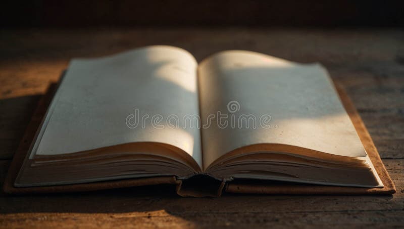 A Book with Completely Empty Pages, Representing Potential, Forgotten ...