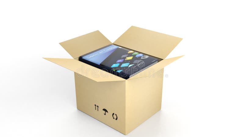 Book on Computers and Technology with Illustrated Cover Inside an Open ...