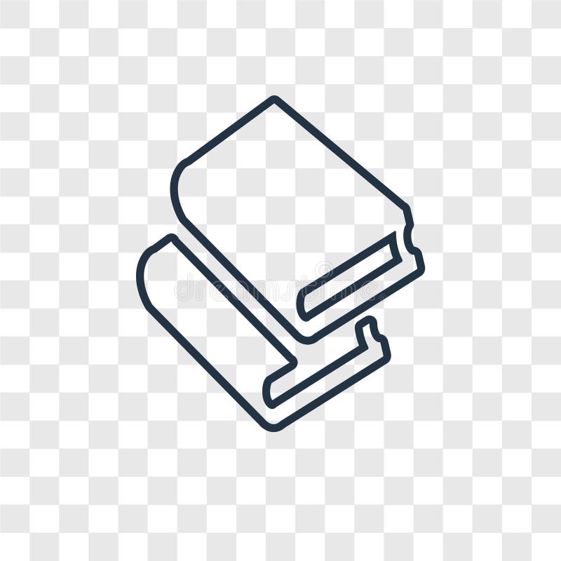 Book Concept Vector Linear Icon Isolated on Transparent Background ...