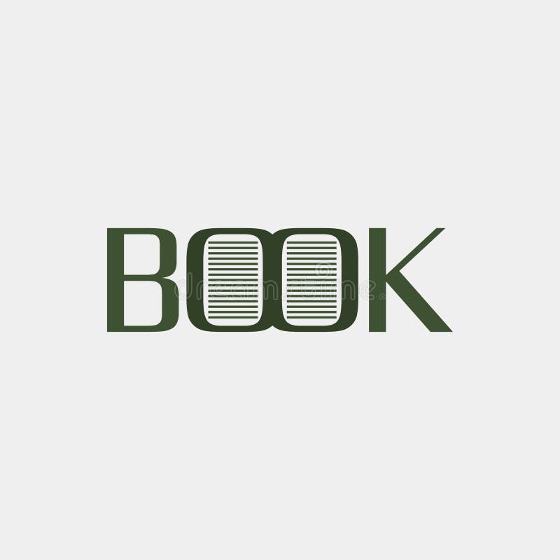 Book Conceptual Typography Vector Logo Design.Â Book Wordmark Logo ...