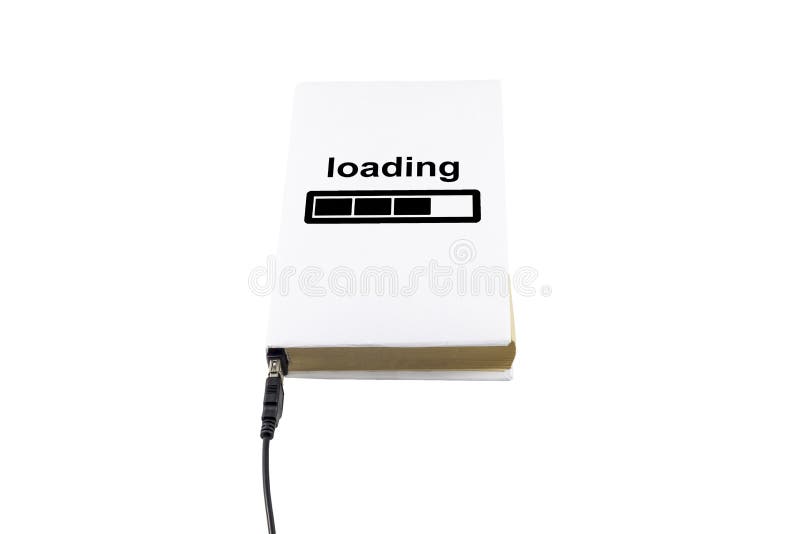 Book Connected To USB and Loading Stock Image - Image of indicator ...