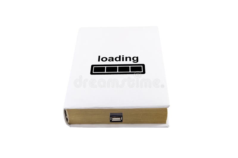 Book Connected To USB and Loading Stock Image - Image of book, learning ...