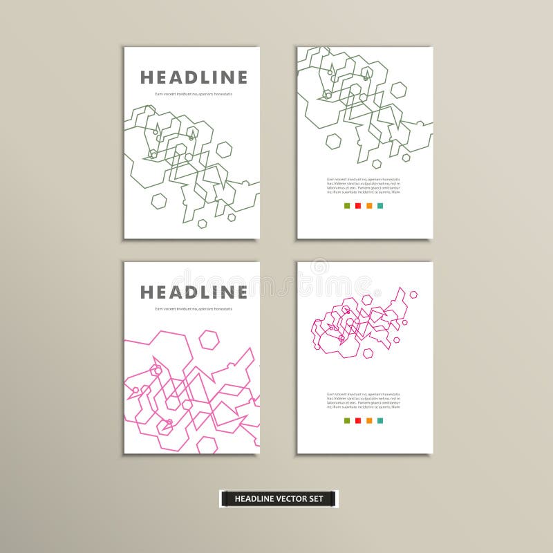 Book Cover with Abstract Linear Circuits Eps Stock Vector ...