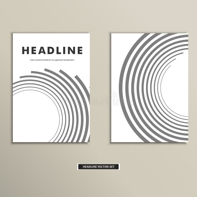 Book Cover with Abstract Lines and Twirl Stock Vector - Illustration of ...