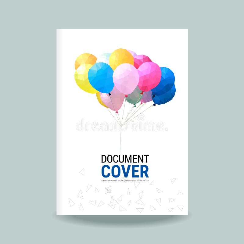Book Cover Balloon Polygon Pattern Vector Stock Vector - Illustration ...
