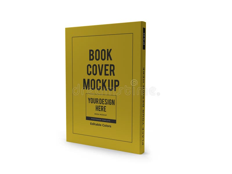 Book Cover 3D Illustration Mockup Scene Stock Illustration ...