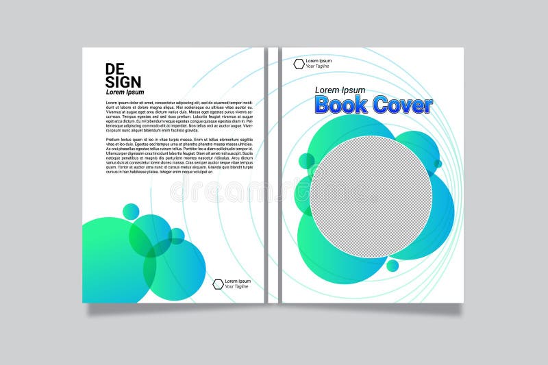 Book Cover Design with Circle Gradient and Bubble Background Stock ...