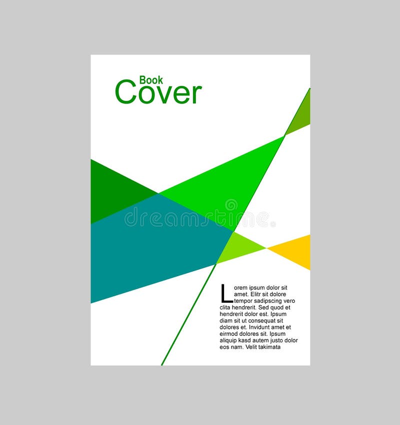 Book Cover Design with Colored Triangles Stock Vector - Illustration of ...