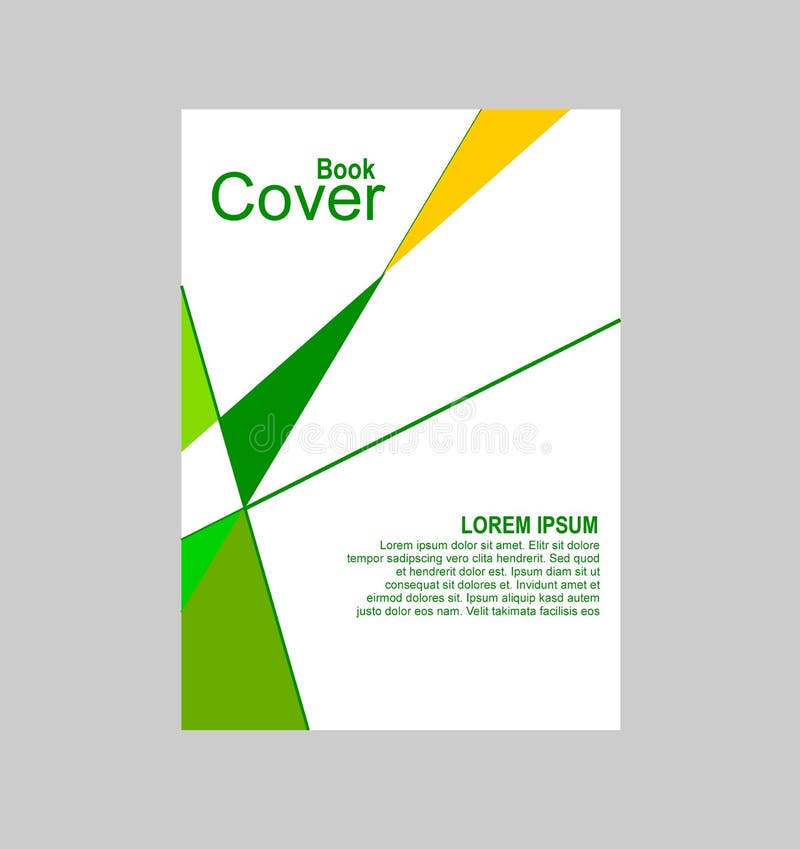Book Cover Design with Colored Triangles Stock Vector - Illustration of ...
