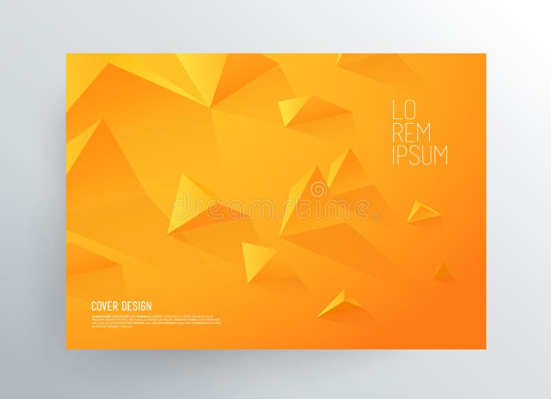 Book Cover Design Template with Abstract Polygonal Objects. Stock ...