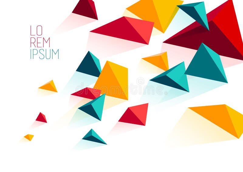 Book Cover Design Template with Abstract Polygonal Objects. Stock ...